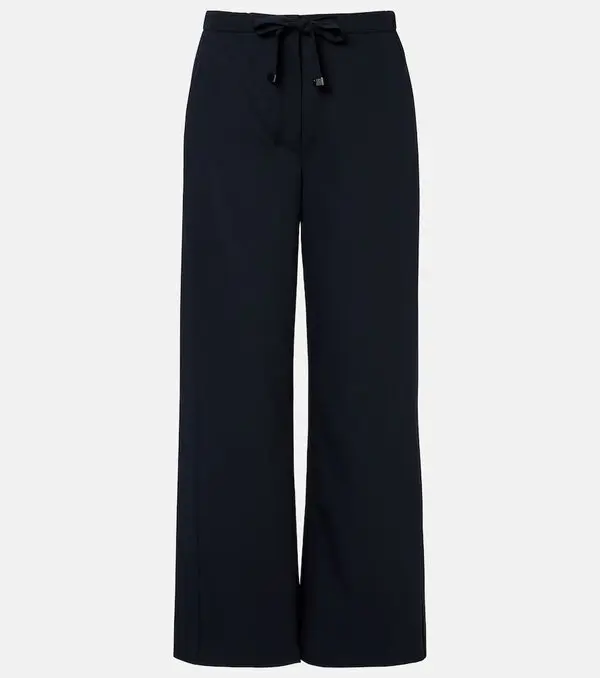 Max Mara Argenta Wide-leg Virgin Wool Pants - Blue
