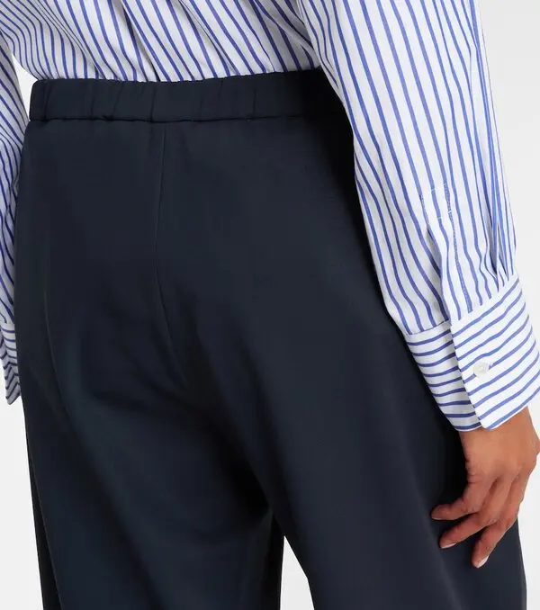 Max Mara Argenta Wide-leg Virgin Wool Pants - Blue