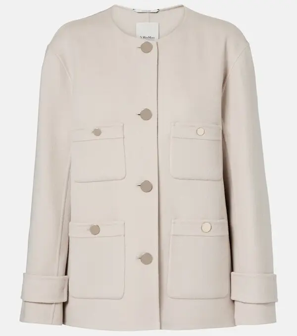 Max Mara Alba Virgin Wool Jacket - Beige