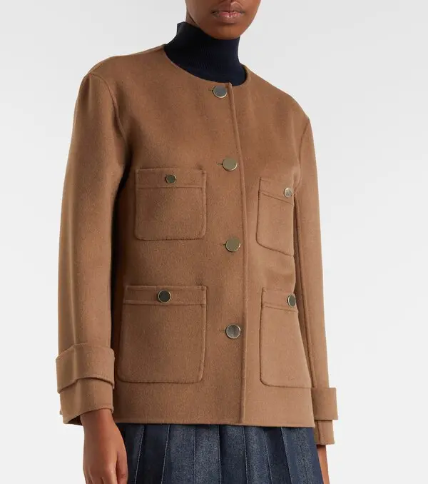 Max Mara Alba Virgin Wool Jacket - Brown