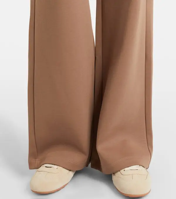 Max Mara Cotton-blend Straight-leg Trousers - Brown