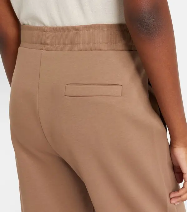 Max Mara Cotton-blend Straight-leg Trousers - Brown