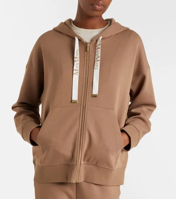 Max Mara Cotton-blend Hoodie - Brown
