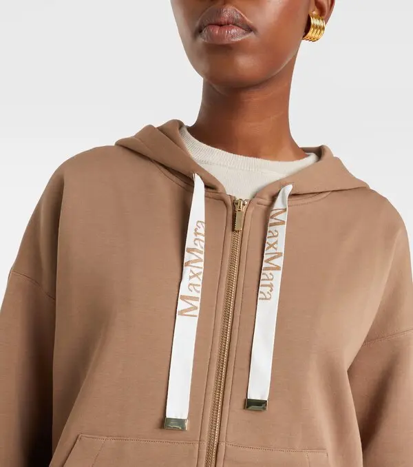 Max Mara Cotton-blend Hoodie - Brown