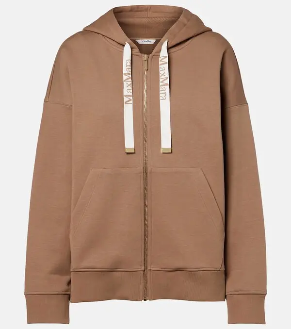 Max Mara Cotton-blend Hoodie - Brown
