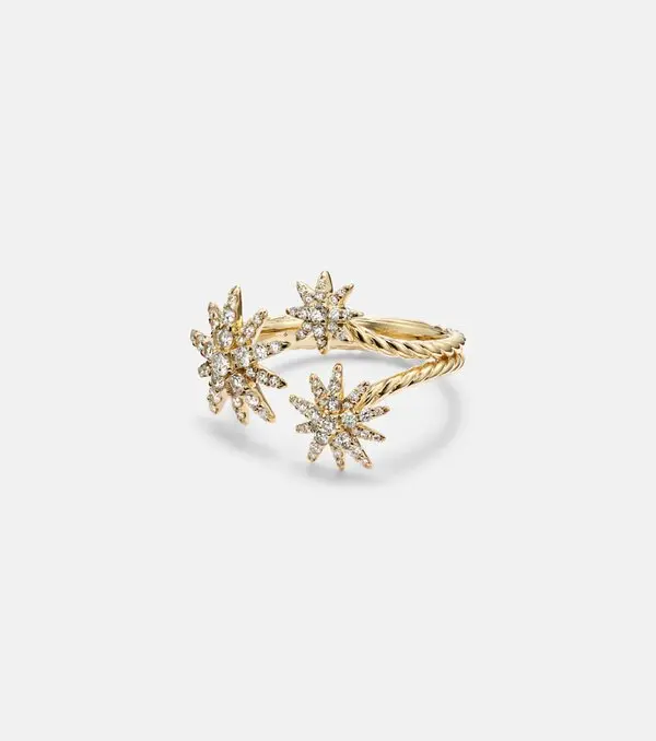 David Yurman Starburst Ring With Diamonds - Gold