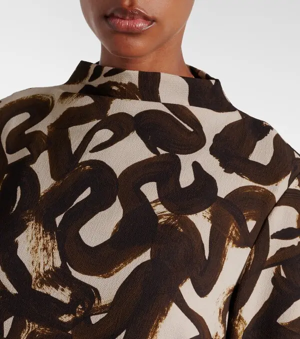 Dries Van Noten Printed Top - Brown