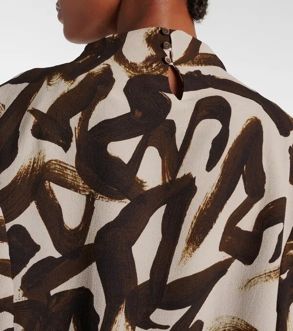 Dries Van Noten Printed Top - Brown