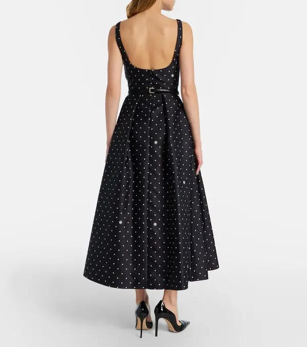 Elie Saab Polka-dot Midi Dress