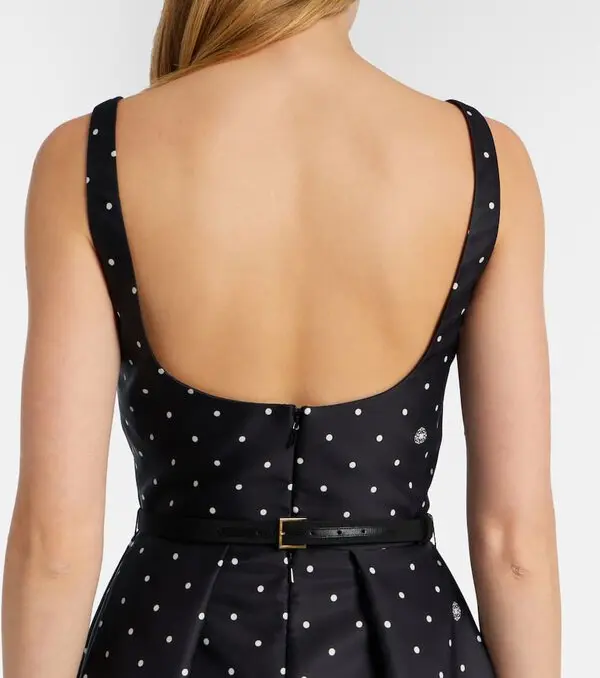 Elie Saab Polka-dot Midi Dress