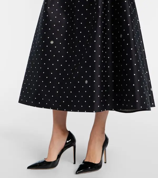 Elie Saab Polka-dot Midi Dress