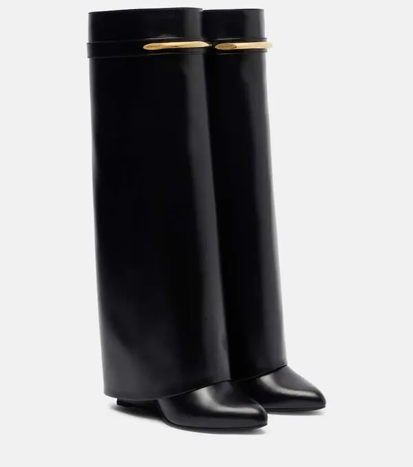 Givenchy Shark 95 Leather Knee-high Boots
