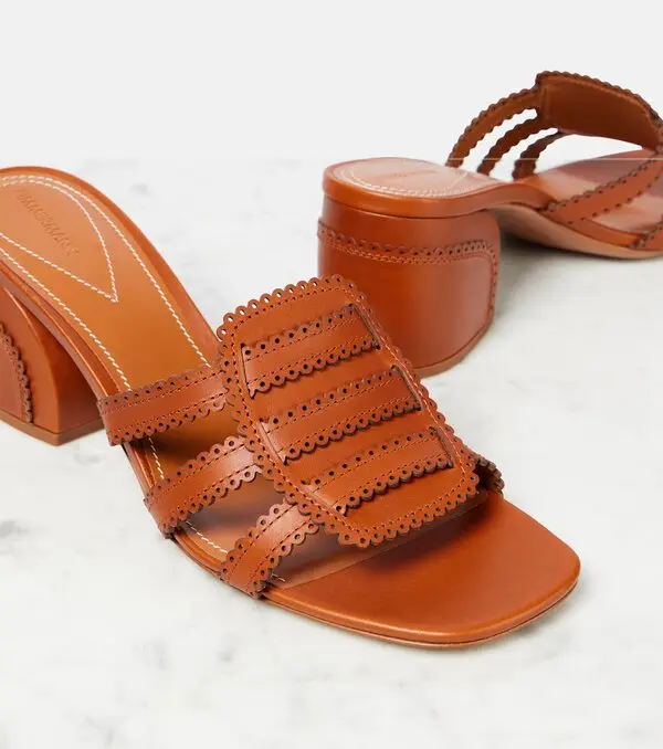 Zimmermann Goldie 65 Mules - Brown