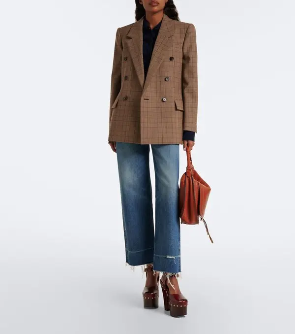Chloé Logo Wool Cardigan - Blue