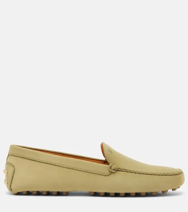 TOD'S Gommino Suede Driving Shoes - Green