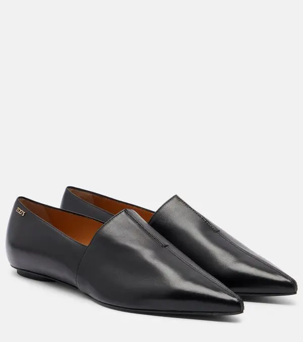 TOD'S Leather Loafers - Black