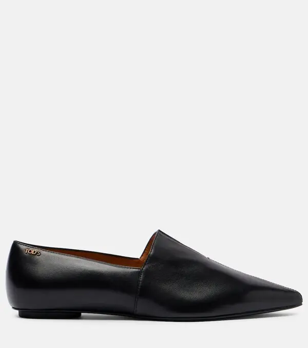 TOD'S Leather Loafers - Black