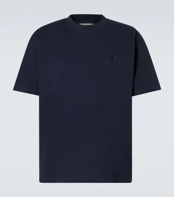 Saint Laurent Cotton-blend T-shirt - Blue