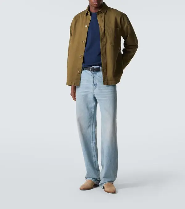 Saint Laurent Cotton-blend T-shirt - Blue