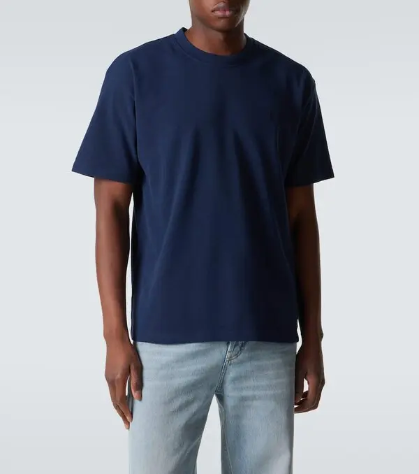 Saint Laurent Cotton-blend T-shirt - Blue