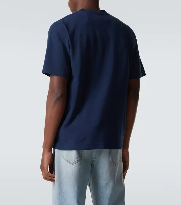 Saint Laurent Cotton-blend T-shirt - Blue