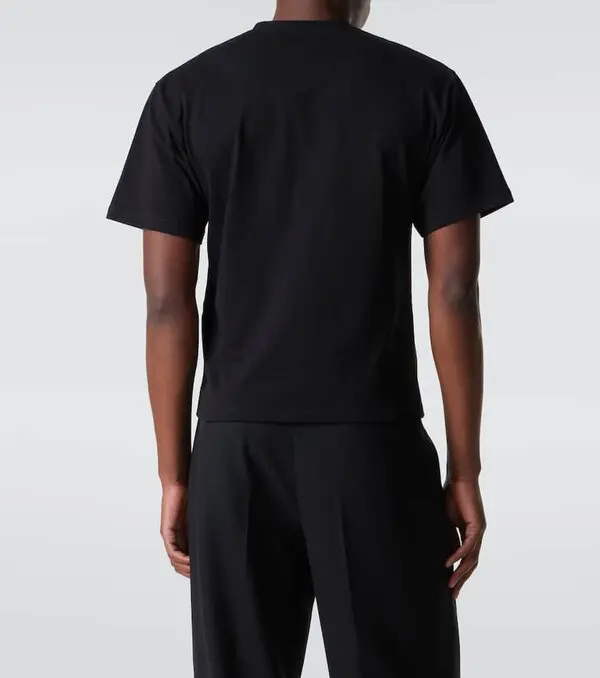 Saint Laurent Cropped Cotton Jersey T-shirt