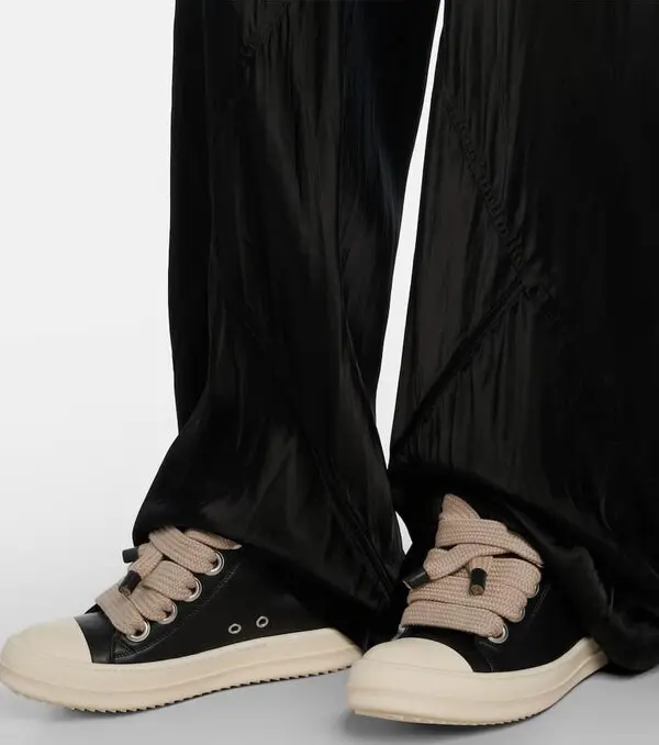 Rick Owens Jumbolace Leather Sneakers - Black