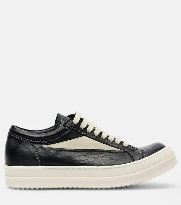 Rick Owens Vintage Leather Sneakers - Black