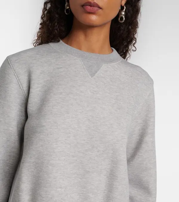 Sacai Cotton-blend Sweatshirt - Grey