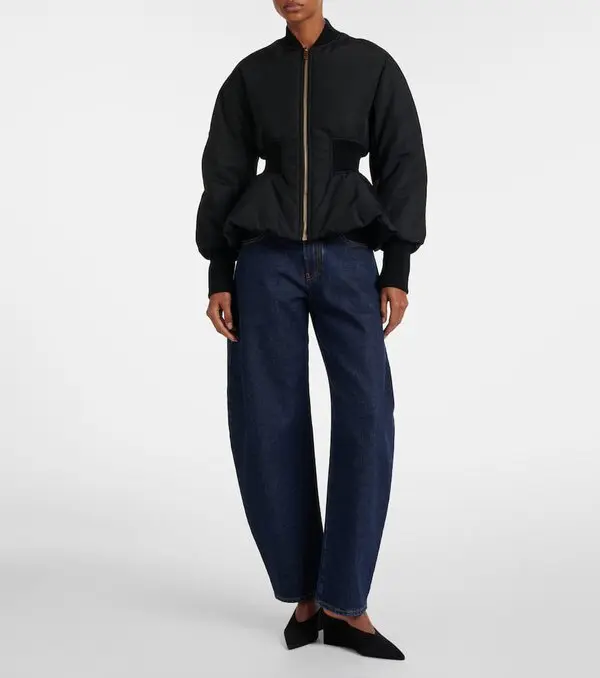 Alaïa Peplum Bomber Jacket