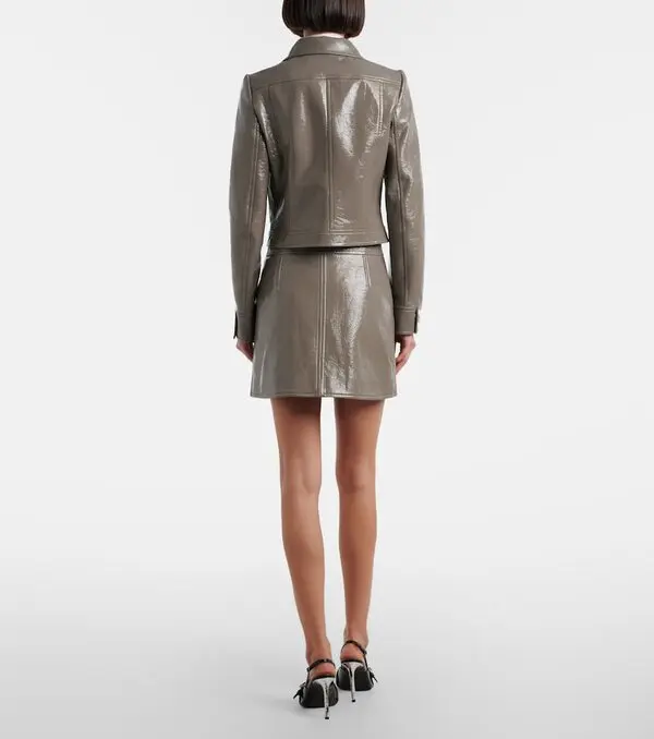 COURREGES Vinyl Miniskirt - Grey