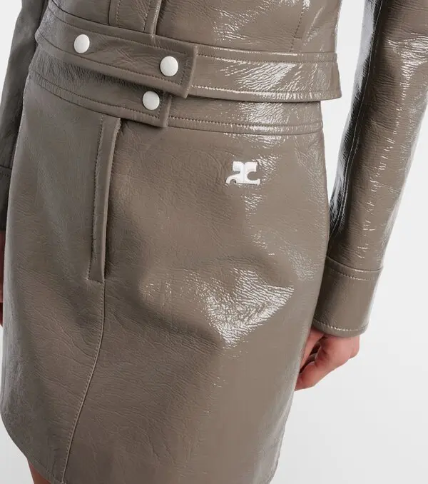 COURREGES Vinyl Miniskirt - Grey