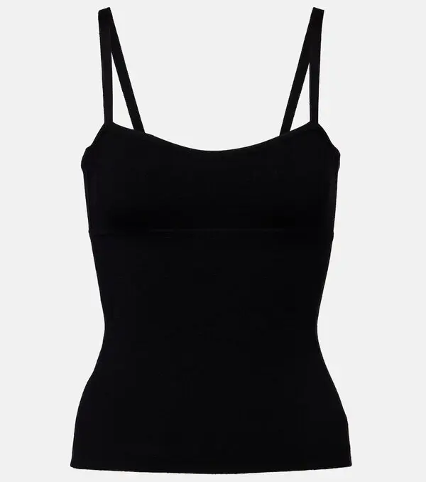 Max Mara Epica Wool-blend Top - Black