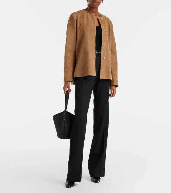 Max Mara Epica Wool-blend Top - Black