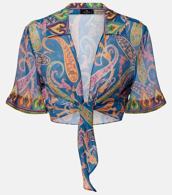 Etro Paisley Crop Top