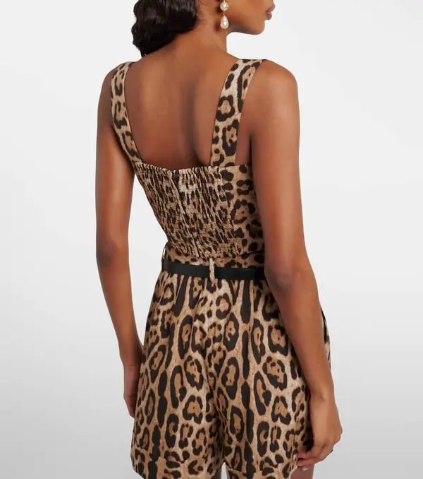 Dolce & Gabbana Leopard-print Cotton Crop Top