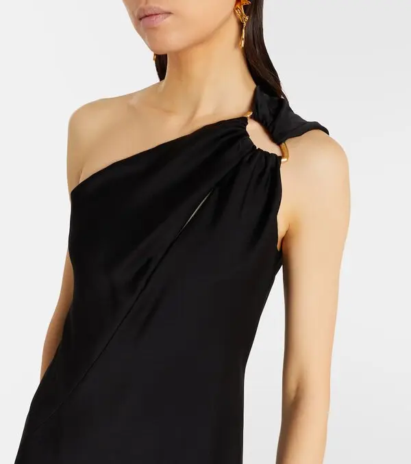 Max Mara Entrata Satin Midi Dress