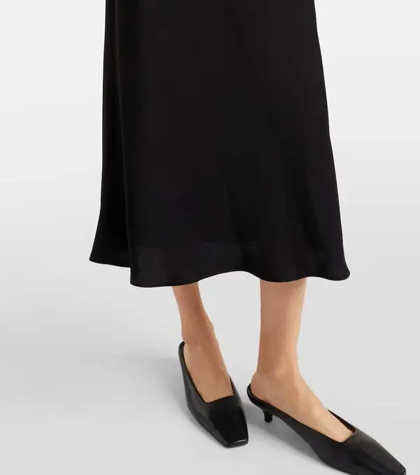 Max Mara Entrata Satin Midi Dress