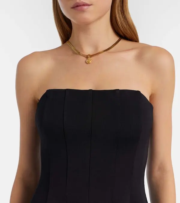 Simkhai Strapless Tulle Maxi Dress - Black