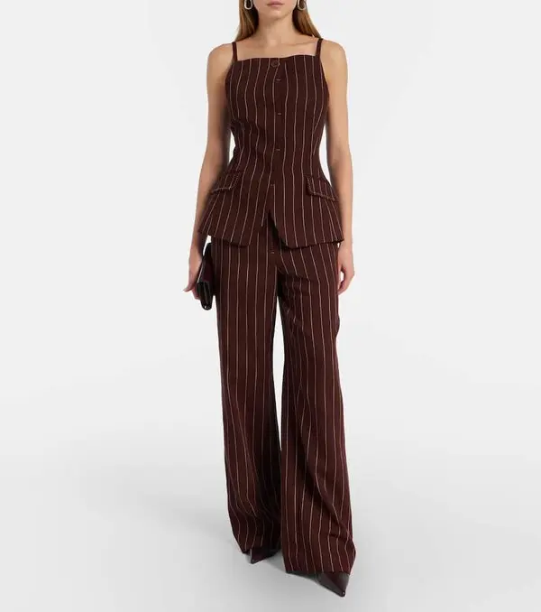 Simkhai Edie Striped Top - Brown