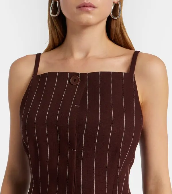 Simkhai Edie Striped Top - Brown