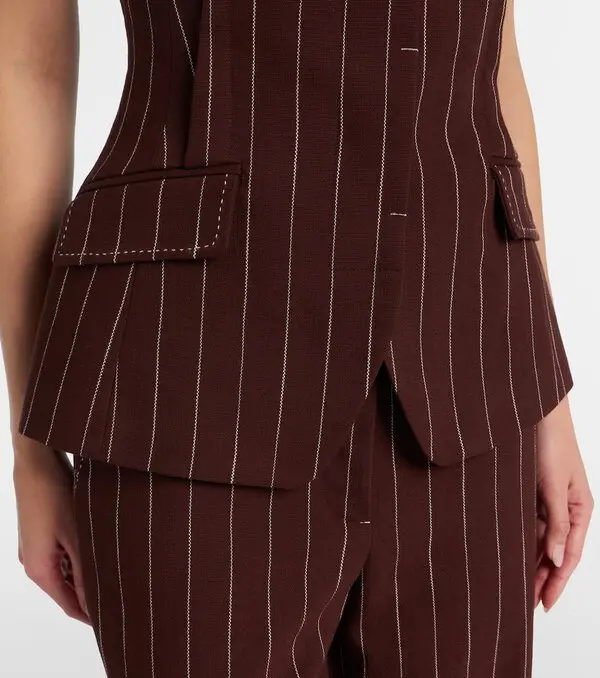 Simkhai Edie Striped Top - Brown