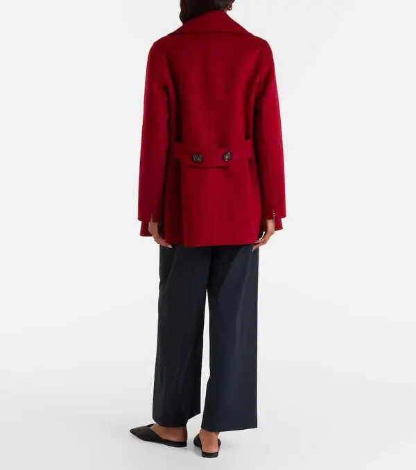 Max Mara Argenta Virgin Wool Wide-leg Pants - Blue