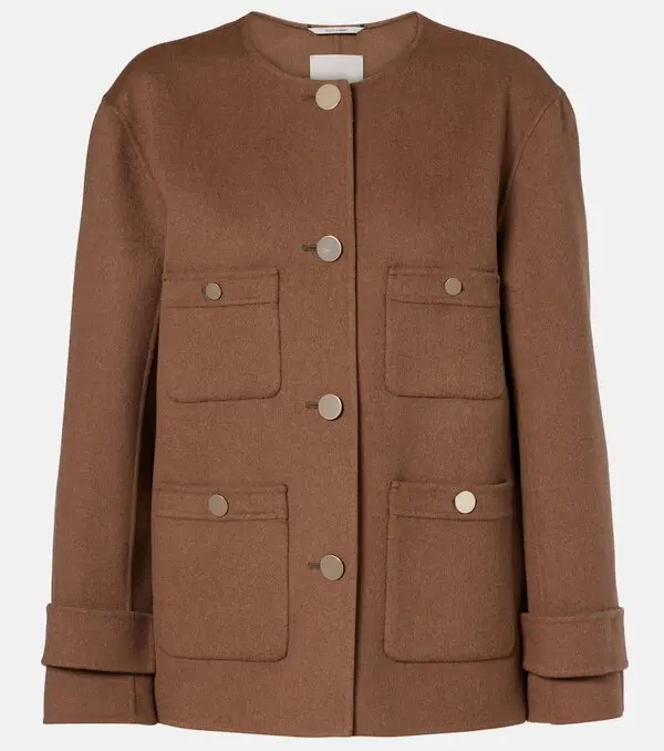 Max Mara Alba Virgin Wool Jacket - Brown