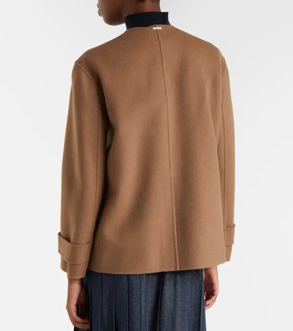 Max Mara Alba Virgin Wool Jacket - Brown
