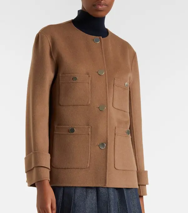 Max Mara Alba Virgin Wool Jacket - Brown