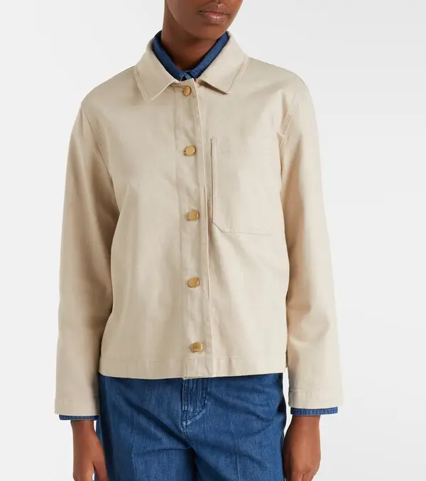 Max Mara Fascino Denim Overshirt - Beige