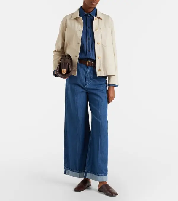 Max Mara Fascino Denim Overshirt - Beige
