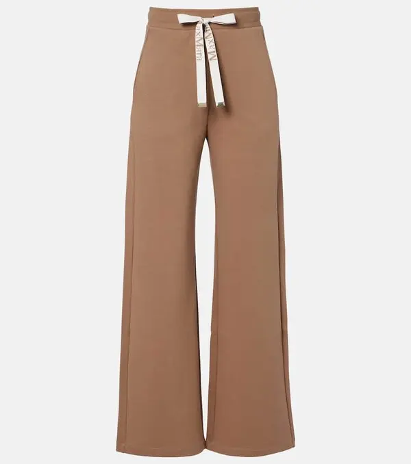 Max Mara Cotton-blend Straight-leg Trousers - Brown