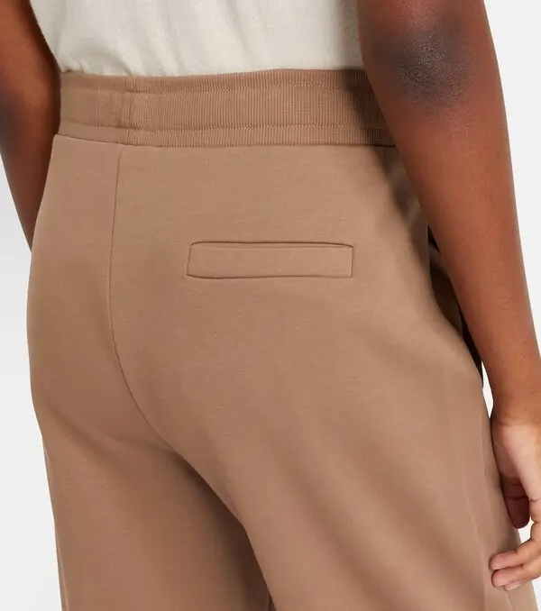 Max Mara Cotton-blend Straight-leg Trousers - Brown